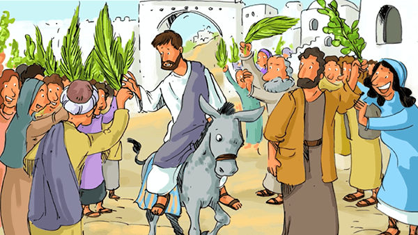 Les Rameaux - Mt 21, 1-17 - catéchèse enfants - Théobule
